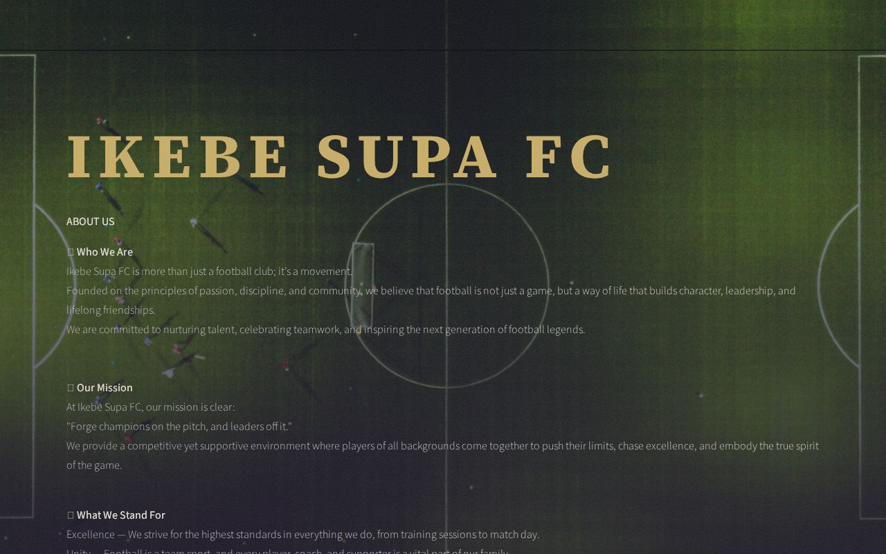 Ikebe Supa FC Home Page